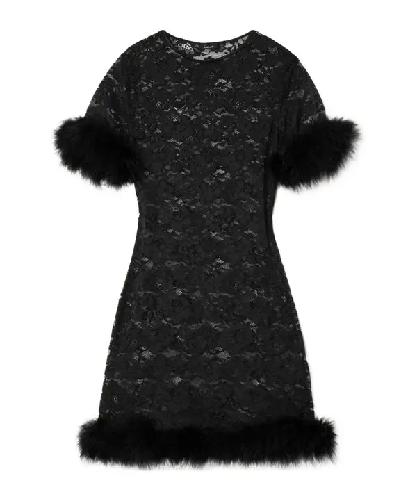 Oseree O-lover Boa Mini Dress