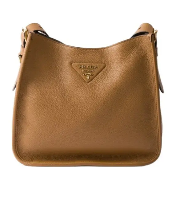 Prada Hobo Crossbody Bag - Caramel