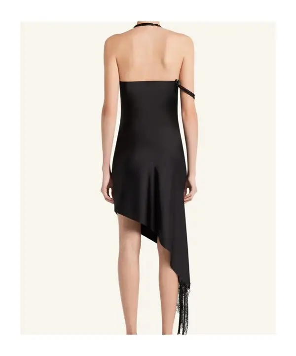 COURREGES Asymmetrical Lace-trimmed Dress