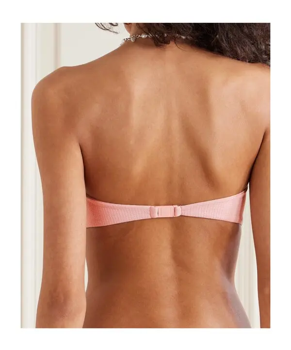 Marysia Antibes Recycled-seersucker Bikini Top