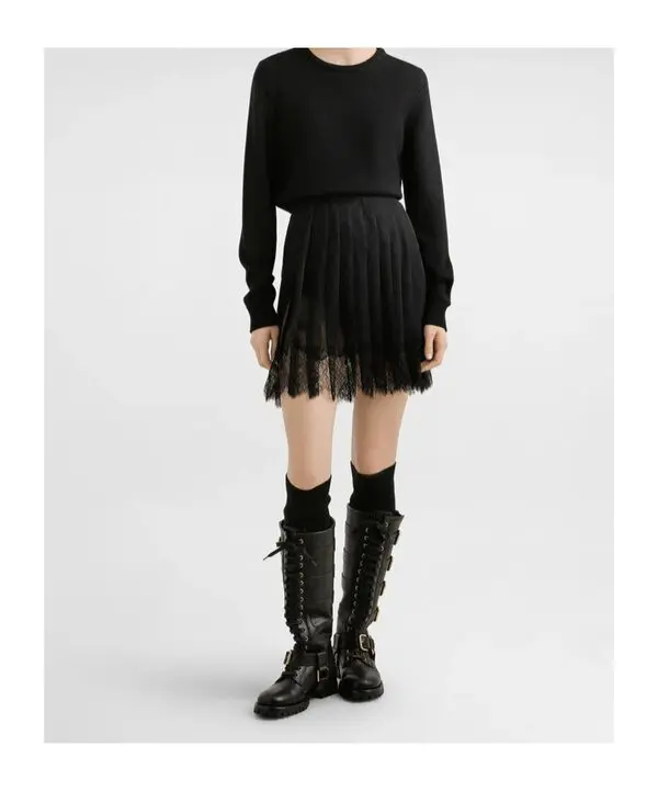 Dolce & Gabbana Pleated Lace Mini Skirt