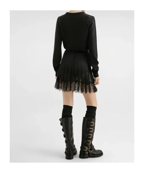 Dolce & Gabbana Pleated Lace Mini Skirt