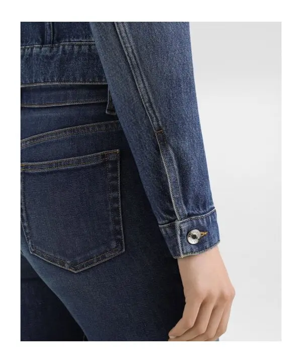 Dolce & Gabbana Brooch-embellished Denim Jacket