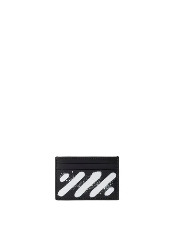 Off-White Diagonal Stripe Detailed Card Case