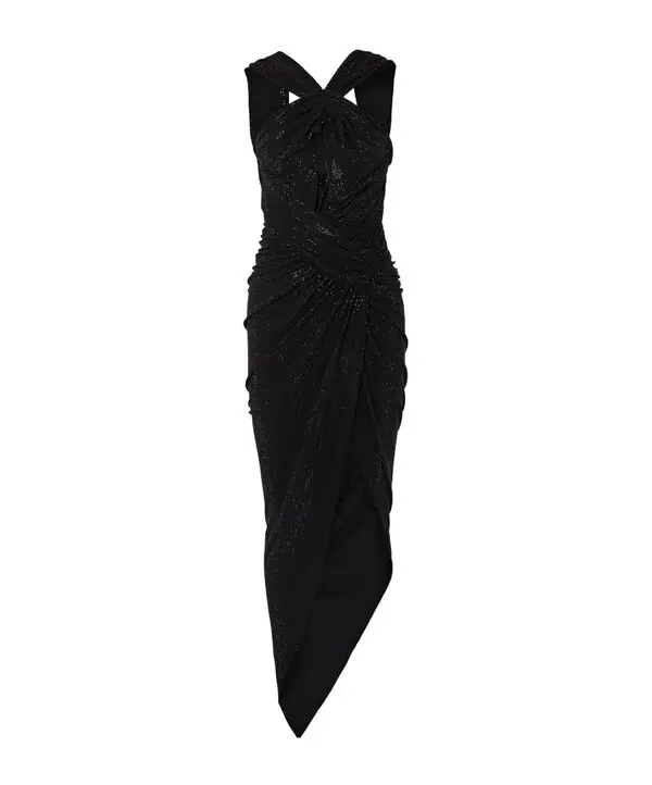 Alexandre Vauthier Asymmetric Ruched Crystal-embellished Stretch-jersey Gown - No