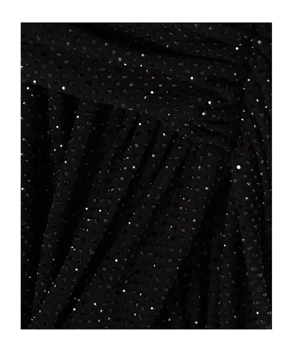 Alexandre Vauthier Asymmetric Ruched Crystal-embellished Stretch-jersey Gown