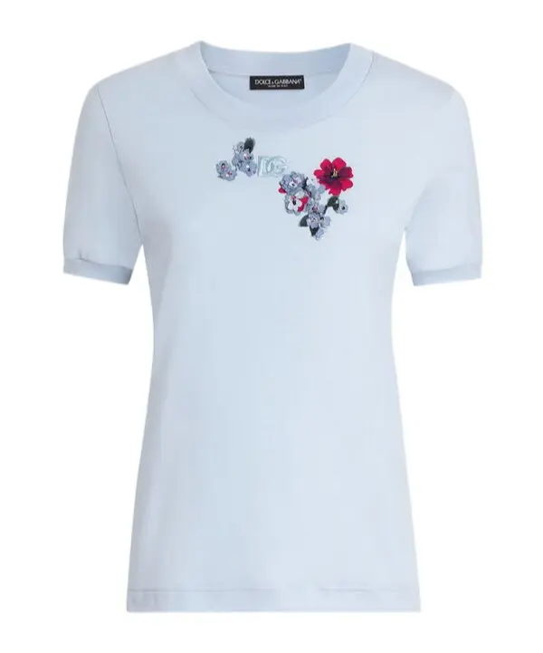 Dolce & Gabbana Floral-detail T-shirt