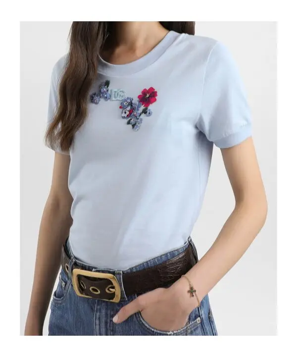 Dolce & Gabbana Floral-detail T-shirt