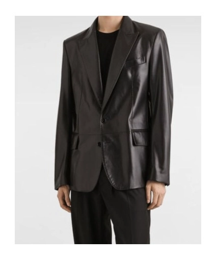 Dolce & Gabbana Buttoned Leather Blazer