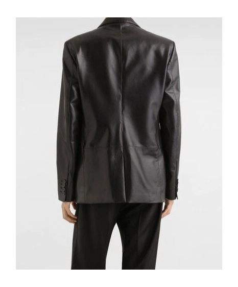 Dolce & Gabbana Buttoned Leather Blazer