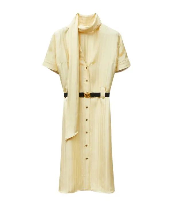 Versace Greca-jacquard Midi Shirt Dress