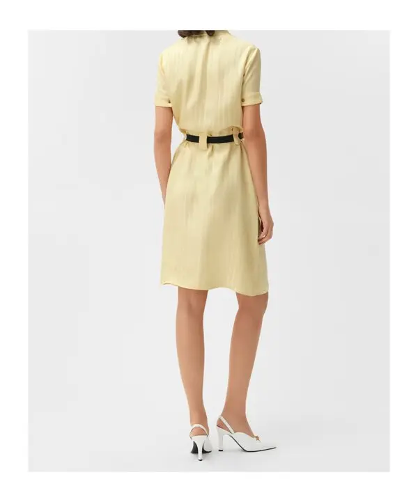 Versace Greca-jacquard Midi Shirt Dress