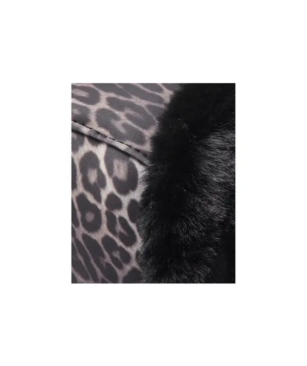 MAISON MICHEL Bibiana Faux Fur-lined Leopard-print Hat