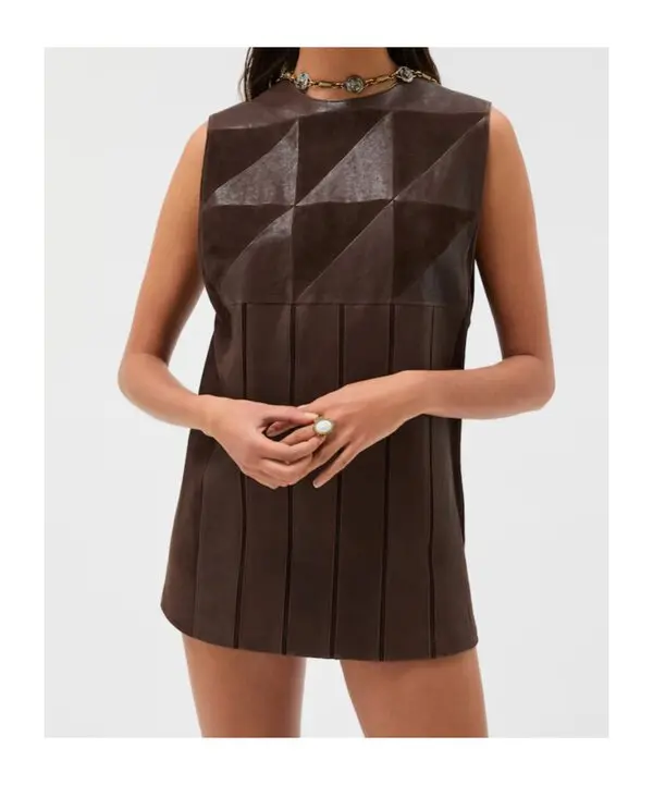 Versace Panelled Sleeveless Mini Dress