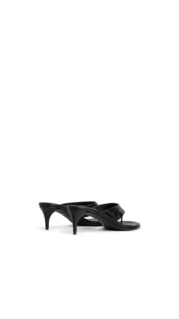 Alaïa Mules Tong In Crocodile Embossed Calfskin