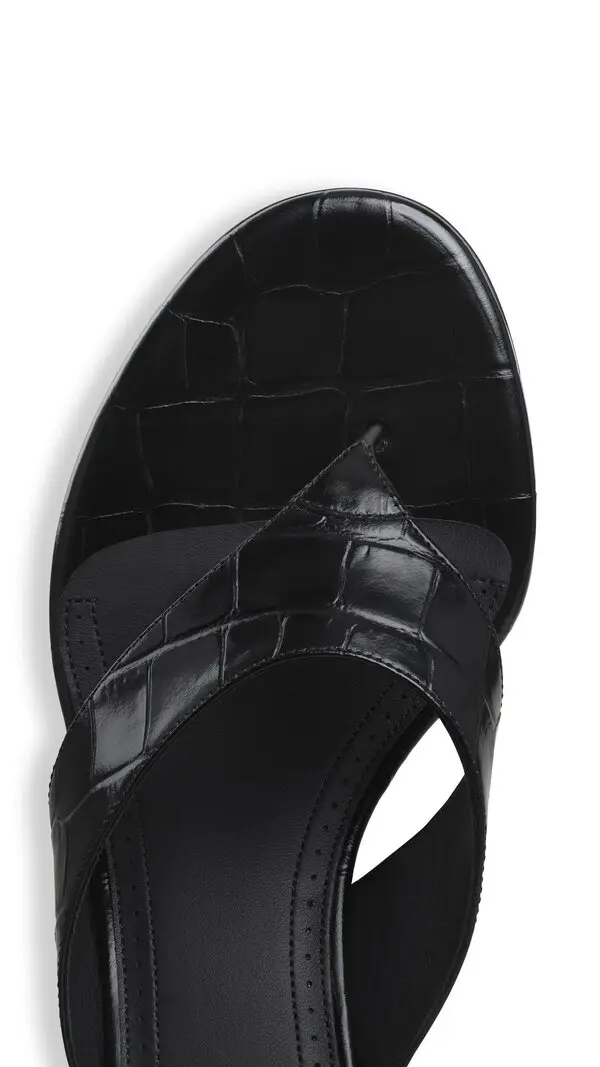 Alaïa Mules Tong In Crocodile Embossed Calfskin