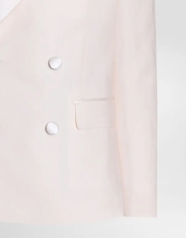 Dolce & Gabbana Double-breasted Suit In Linen Canvas