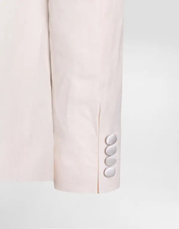 Dolce & Gabbana Double-breasted Suit In Linen Canvas