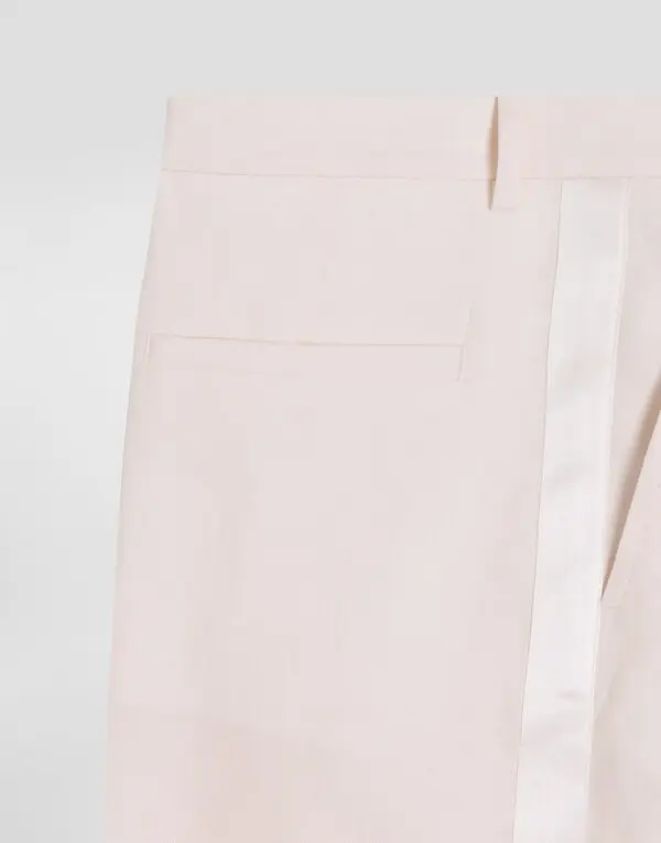 Dolce & Gabbana Double-breasted Suit In Linen Canvas