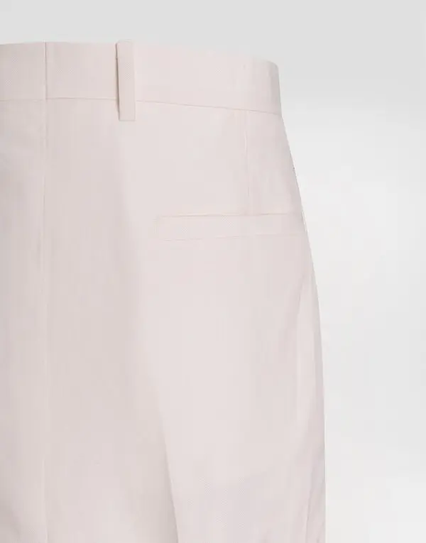 Dolce & Gabbana Double-breasted Suit In Linen Canvas