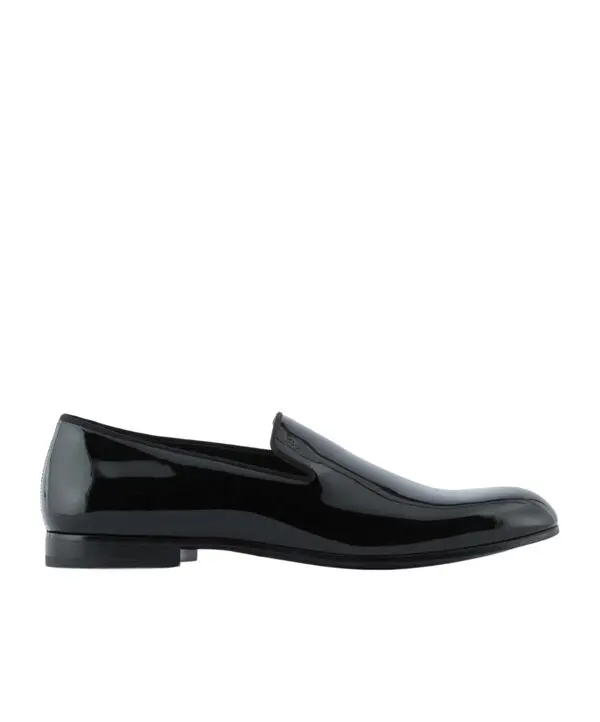 Giorgio Armani Logo Debossed Slip-on Loafers