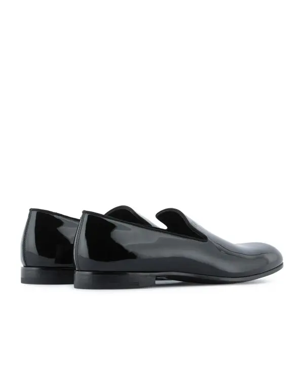 Giorgio Armani Logo Debossed Slip-on Loafers