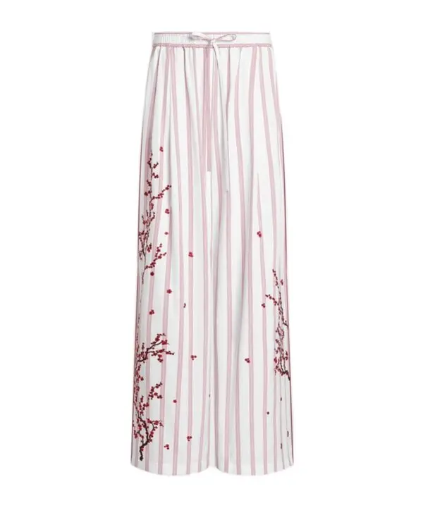 Dolce & Gabbana Striped Casual Pants - White