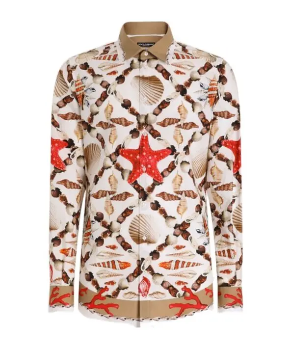 Dolce & Gabbana Shell-print Martini Shirt
