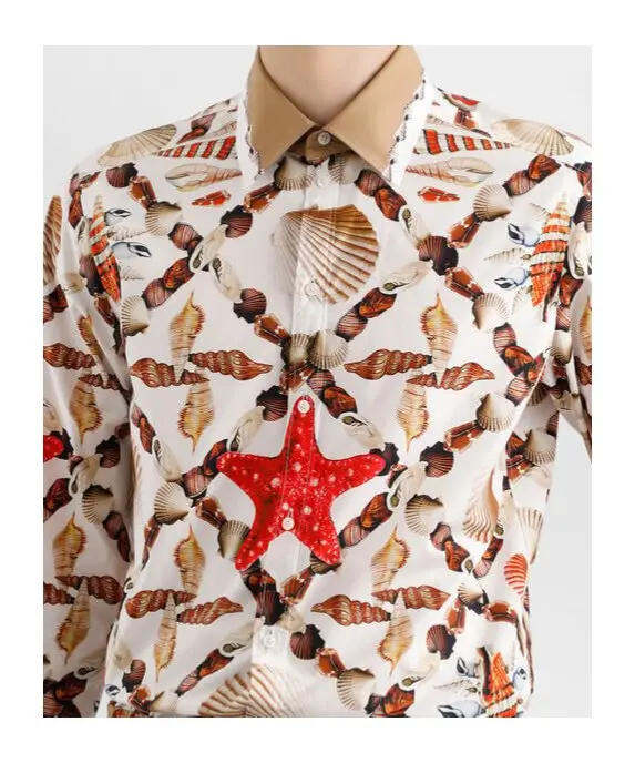 Dolce & Gabbana Shell-print Martini Shirt