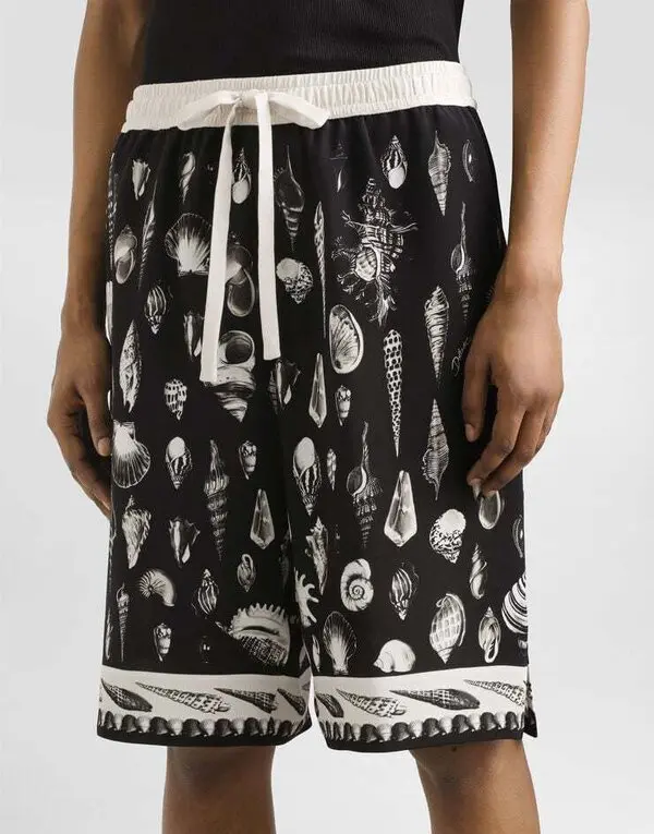 Dolce & Gabbana Seashell-print Drawstring Shorts