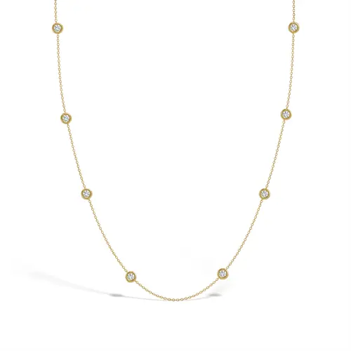 IN SEASON JEWELRY Cz Station Necklace - Gold