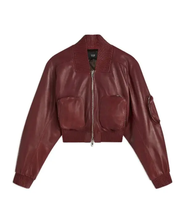 Phoebe Philo Zip-front Leather Bomber Jacket