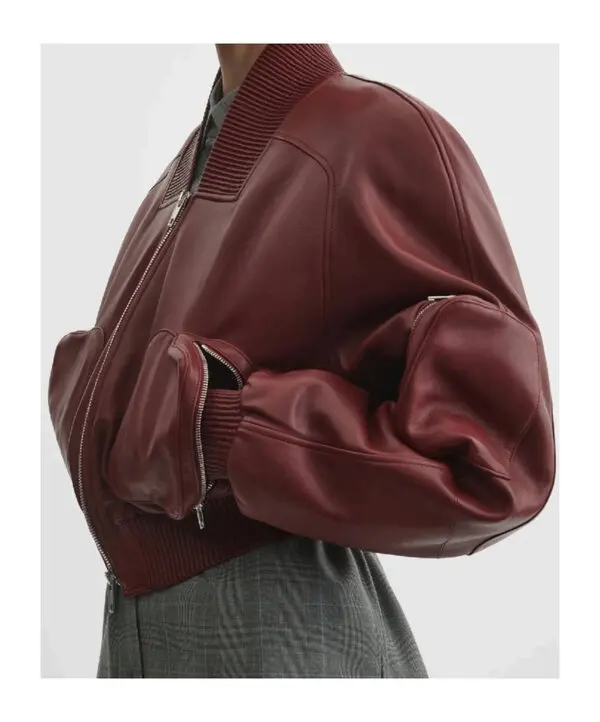 Phoebe Philo Zip-front Leather Bomber Jacket