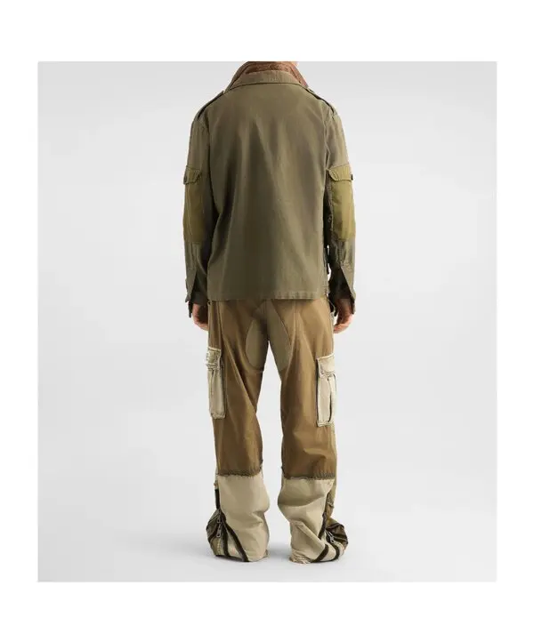 Dolce & Gabbana Multi-pocket Leather-collar Jacket
