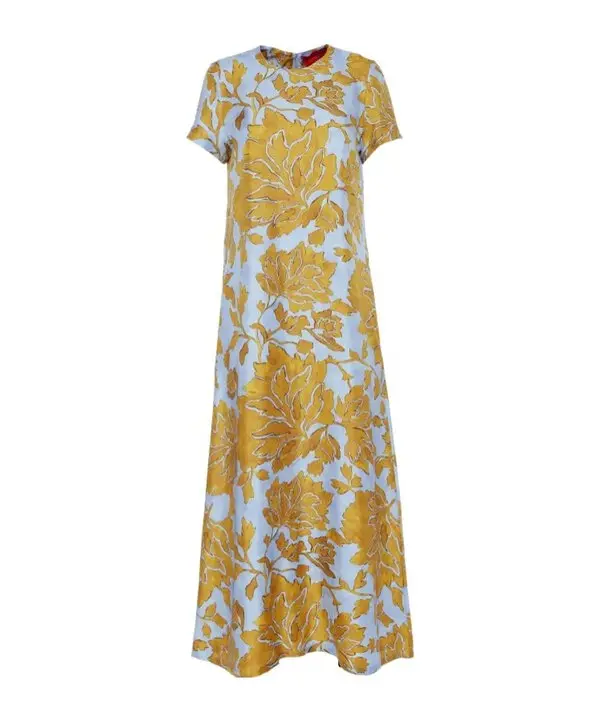 La DoubleJ Floral-print Silk Maxi Dress - Multicolor