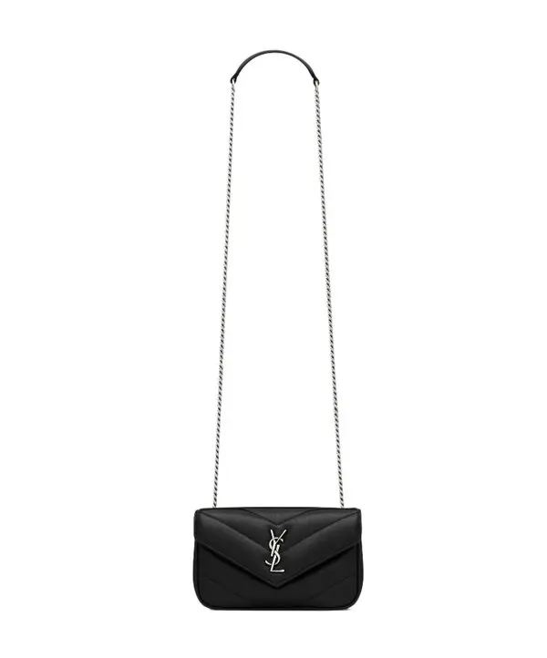 Saint Laurent Loulou Mini In Lambskin - Black