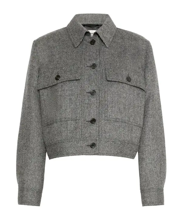 Max Mara Herringbone-pattern Wool Jacket