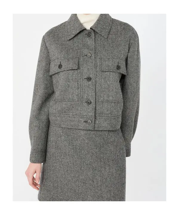Max Mara Herringbone-pattern Wool Jacket