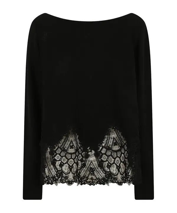 Ermanno Scervino Lace-trim Sweater