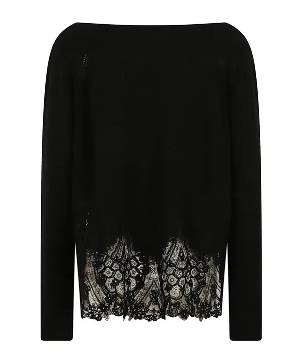 Ermanno Scervino Lace-trim Sweater