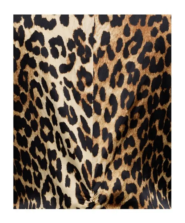 GANNI Leopardprint Flared Dress