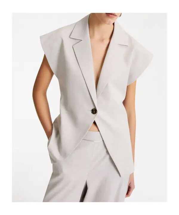 Marella Single-button V-neck Vest - No