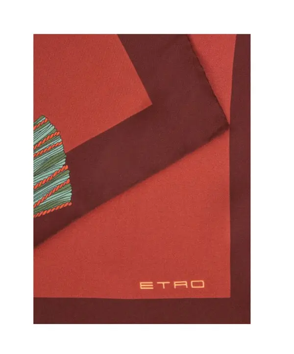 Etro Silk Scarf With Charm Motif