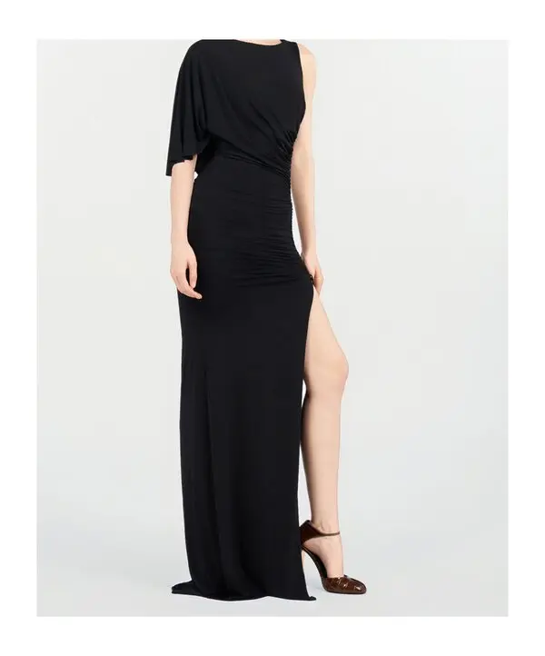 Roberto Cavalli Draped One-shoulder Dress