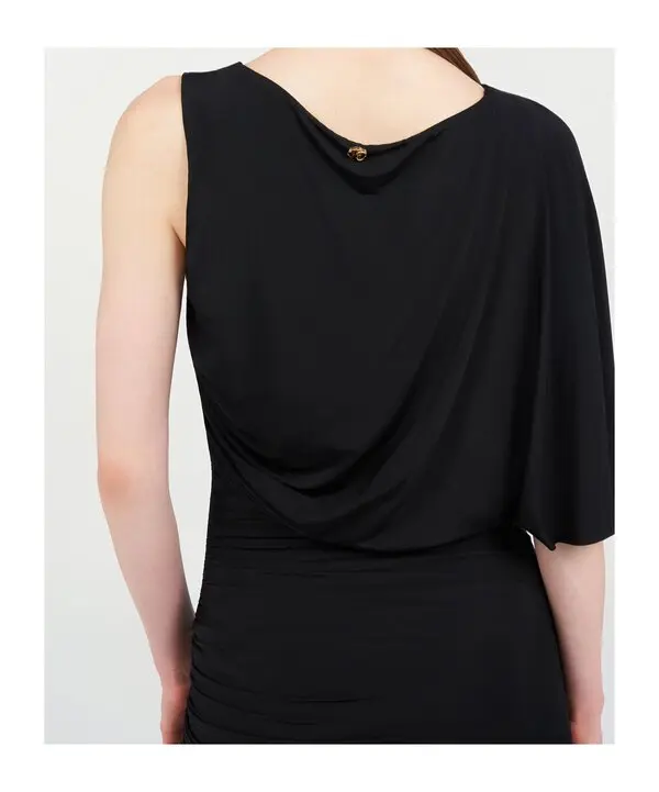 Roberto Cavalli Draped One-shoulder Dress
