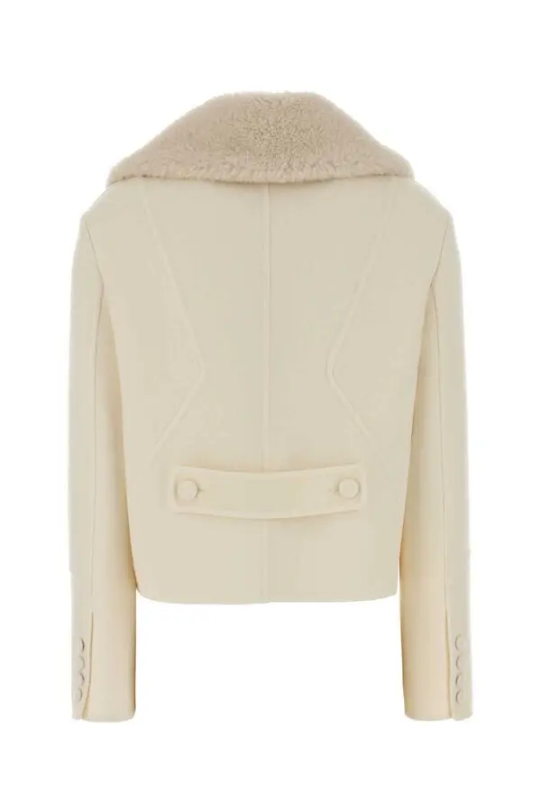 Ermanno Scervino Double-breasted Fur Collar Jacket