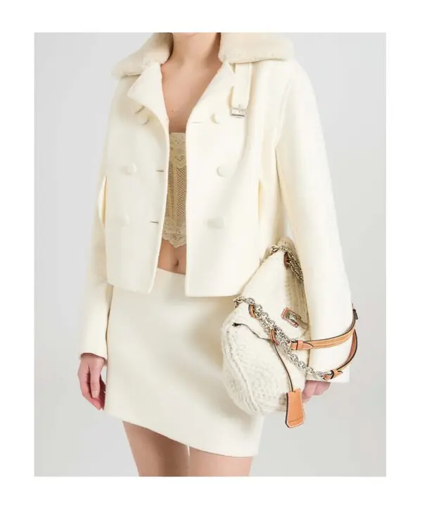 Ermanno Scervino Double-breasted Fur Collar Jacket