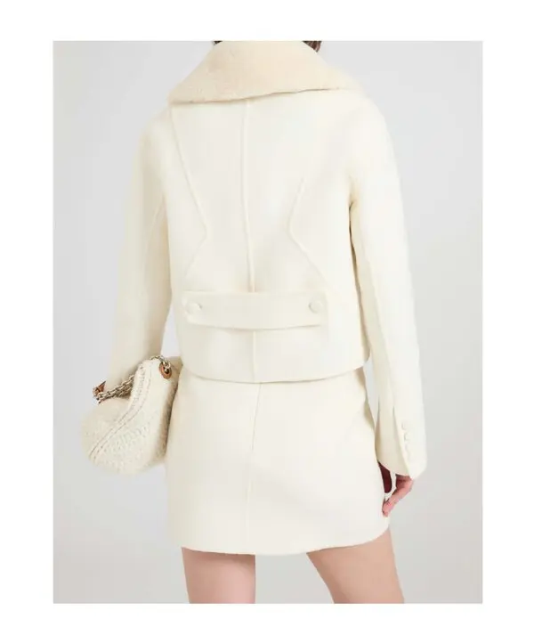 Ermanno Scervino Double-breasted Fur Collar Jacket