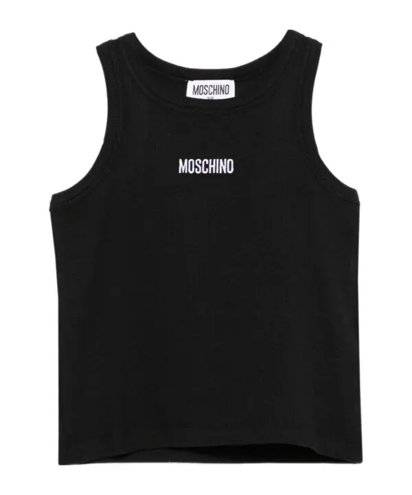 Moschino Logo Ribbed Tank Top