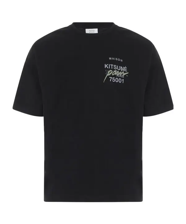 Maison Kitsuné Logo-print Fox-motif T-shirt